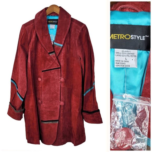 metrostyle | Jackets & Coats | New Vintage Metro Style Suede Leather ...